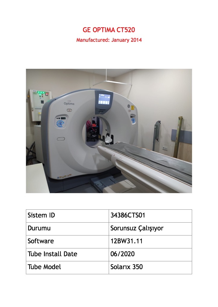 Used GE Optima CT520 CT Scan for Sale | 20Med